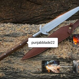 SHARP Medieval 300 Spartan SPEAR Hand Forged Spear Ottoman Style Viking ...