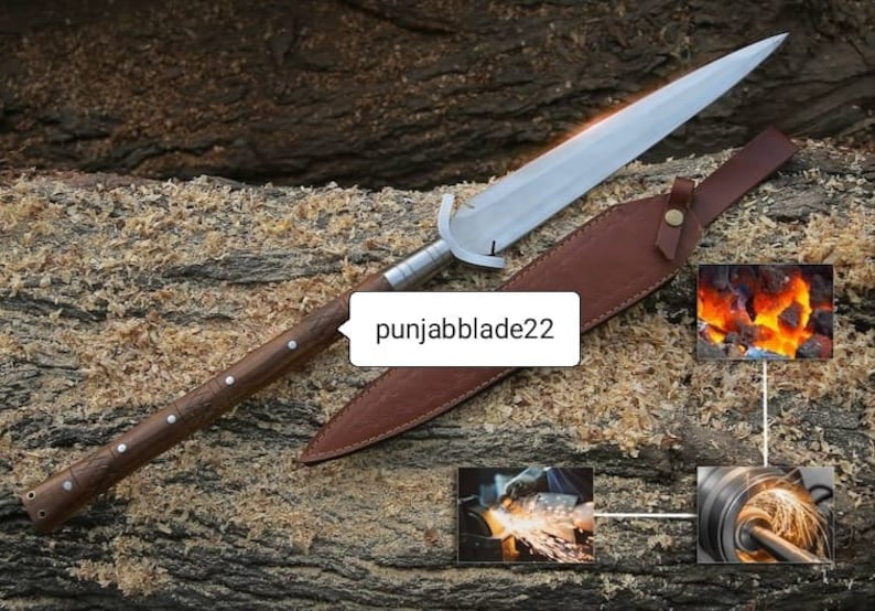 SHARP Medieval 300 Spartan SPEAR Hand Forged Spear Ottoman Style Viking ...