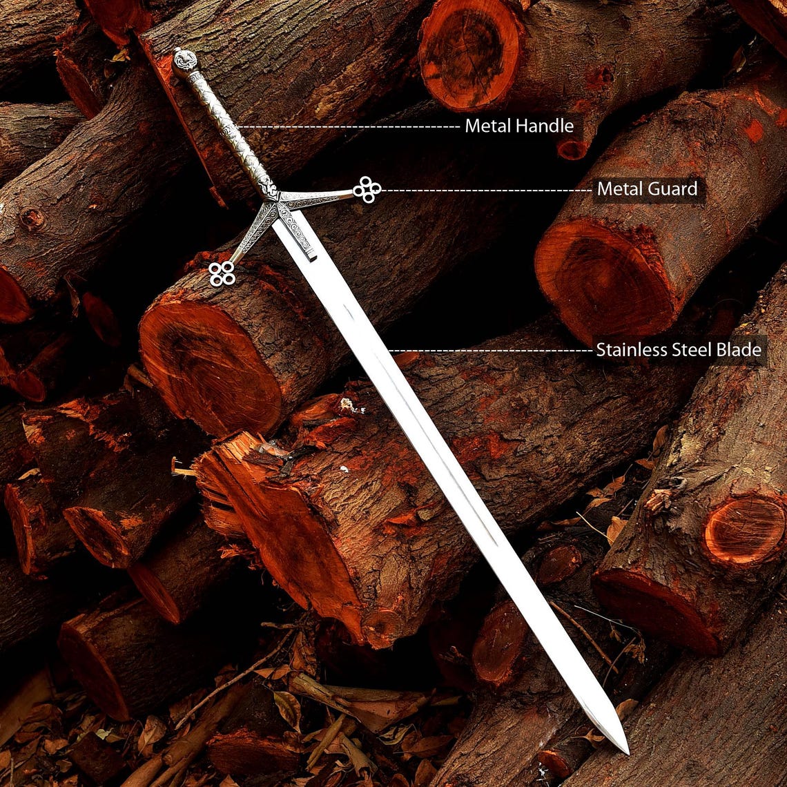 Handmade Viking Sword Carbon Steel Highland Medieval Swords ...