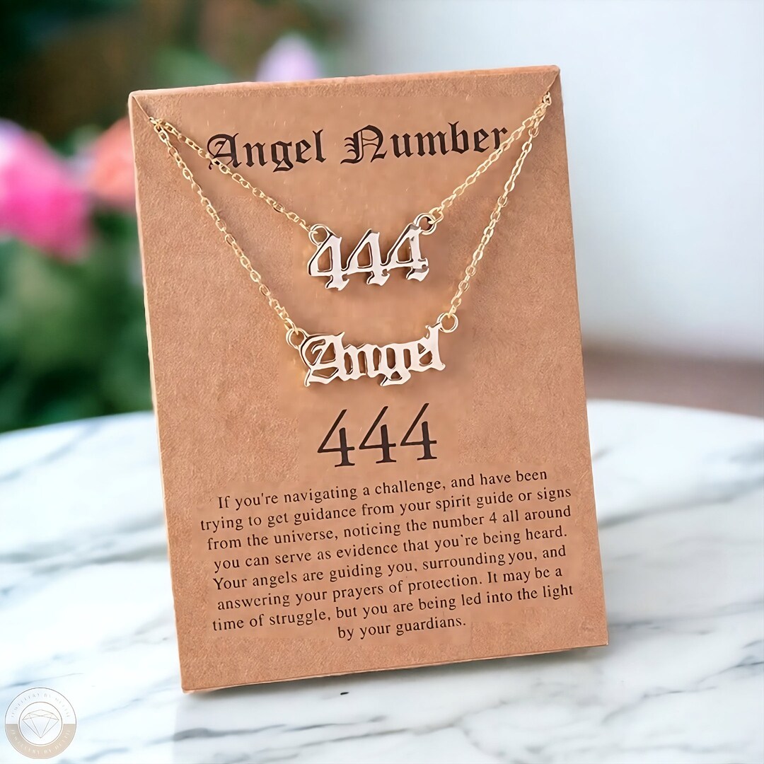 Gold Angel Number Chain Necklace, Gold Angel Number Necklace, Angel ...