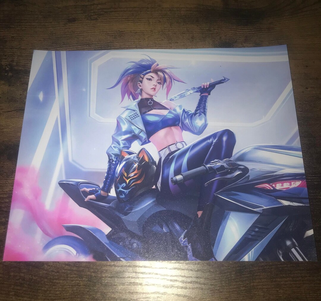 Kda Akali Poster Print League Of Legends 10x8 Poster Etsy