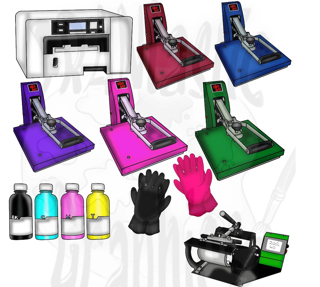 Sublimation and Accessories Clipart Pack, Crafting PNG, Sublimation PNG ...