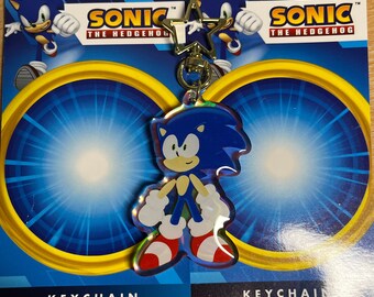 Sonic the Hedgehog Inspired Keychain Blue Hedgehog Holographic Star ...