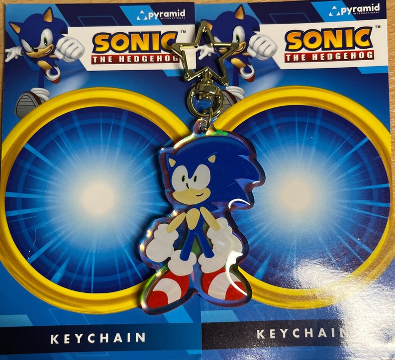 Sonic the Hedgehog Keychain - Etsy