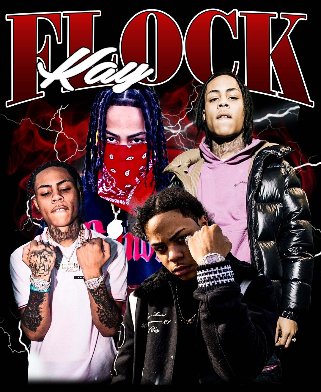 Kay Flock T Shirt Design PNG Instant Download 300 Dpi - Etsy