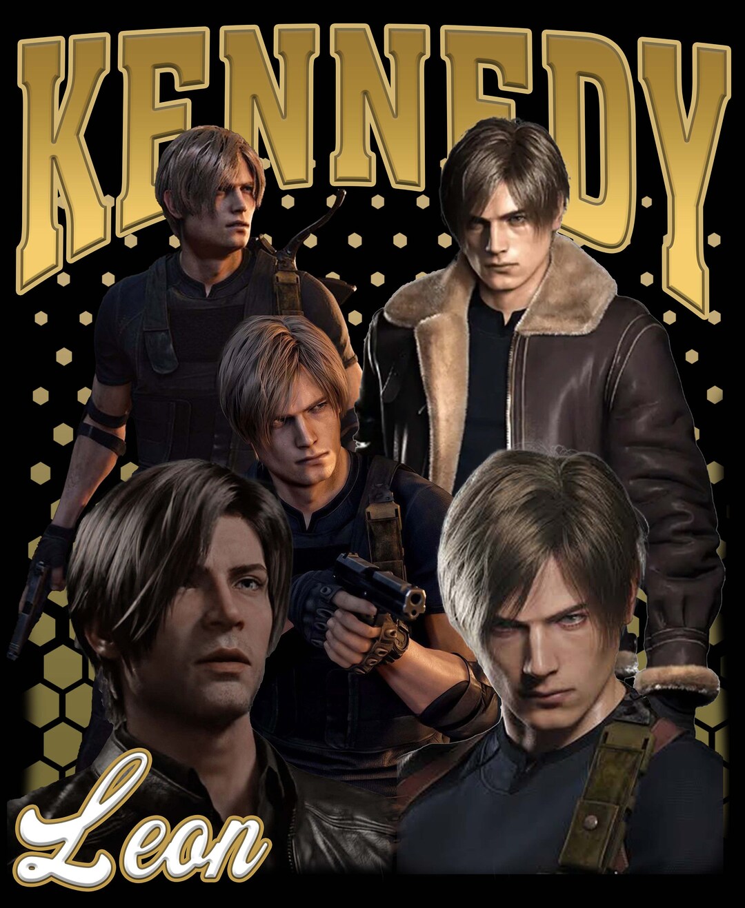 Leon Kennedy T Shirt Design PNG Instant Download 300 Dpi - Etsy