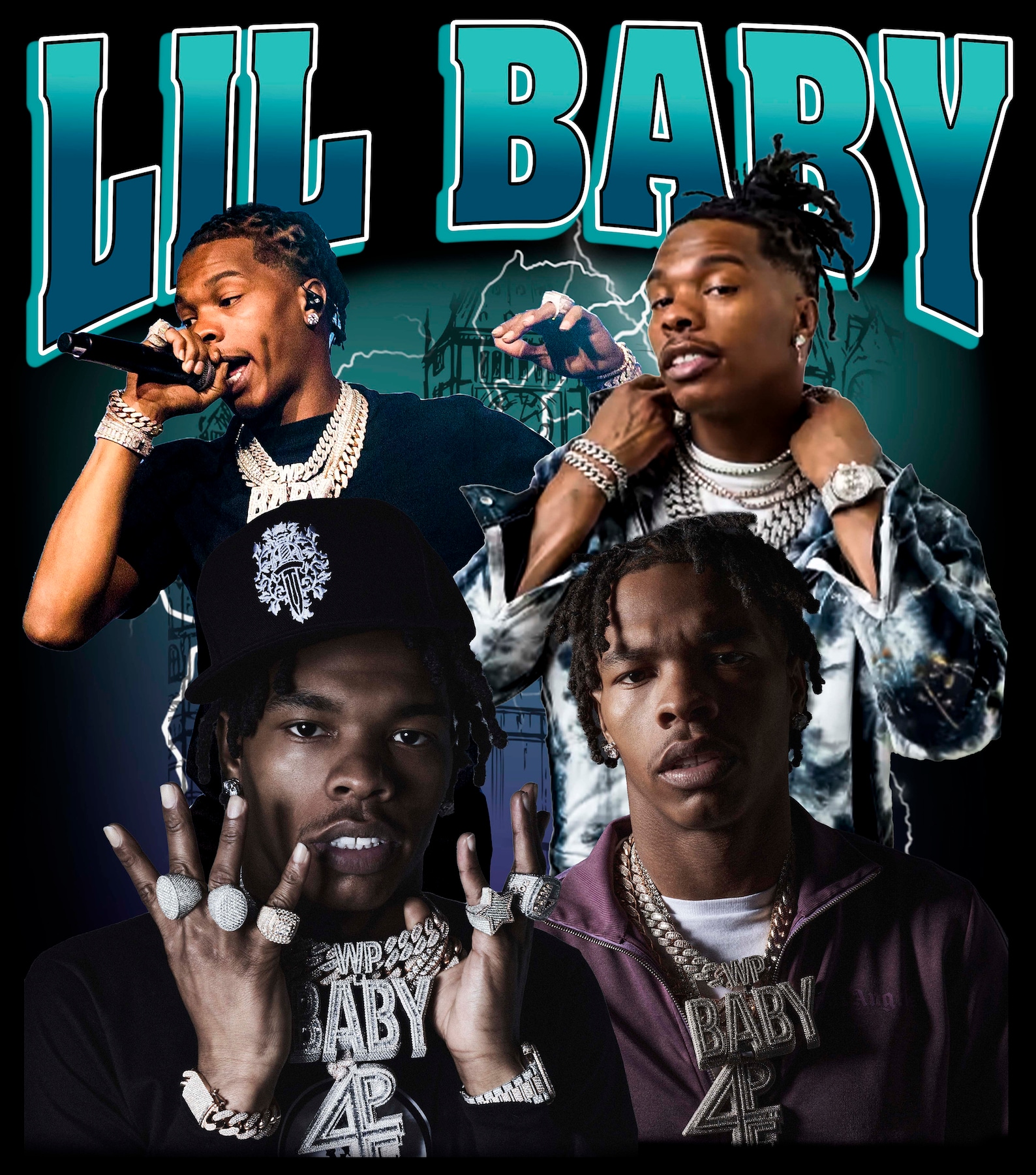 Lil Baby T Shirt Design PNG Instant Download 300 Dpi - Etsy