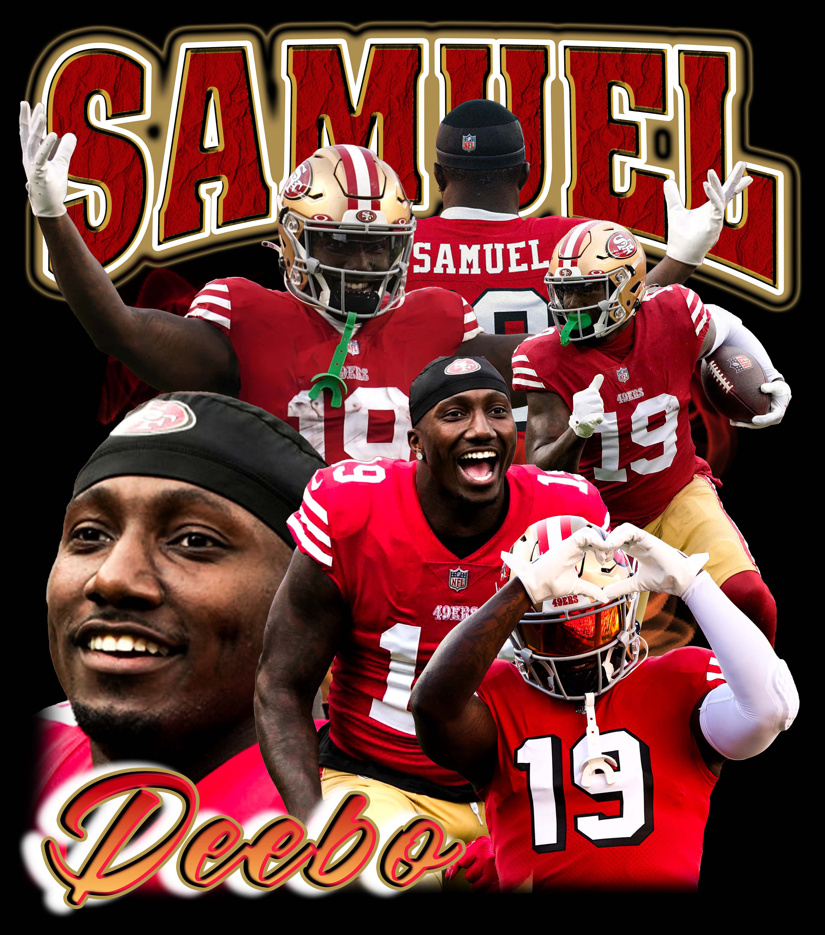 Deebo Samuel T Shirt Design PNG Instant Download 300 Dpi - Etsy