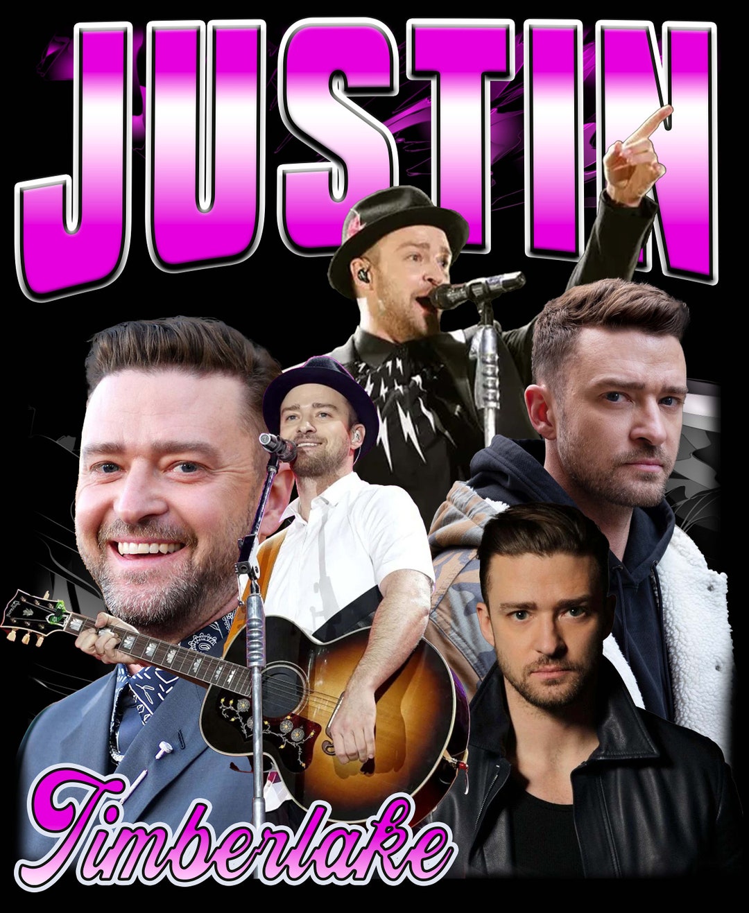 Justin Timberlake T Shirt Design PNG Instant Download 300 Dpi - Etsy