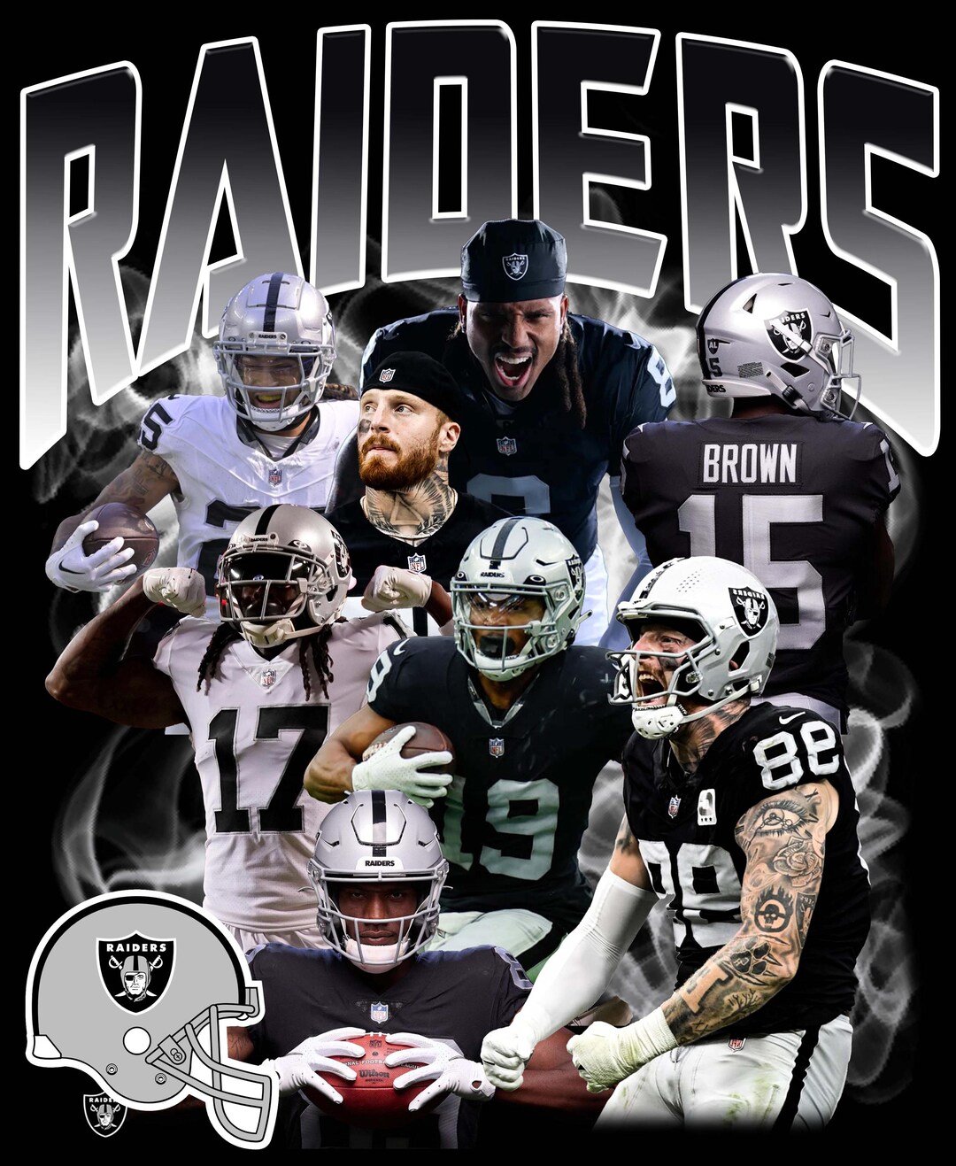 Raiders Football T Shirt Design PNG Instant Download 300 Dpi - Etsy