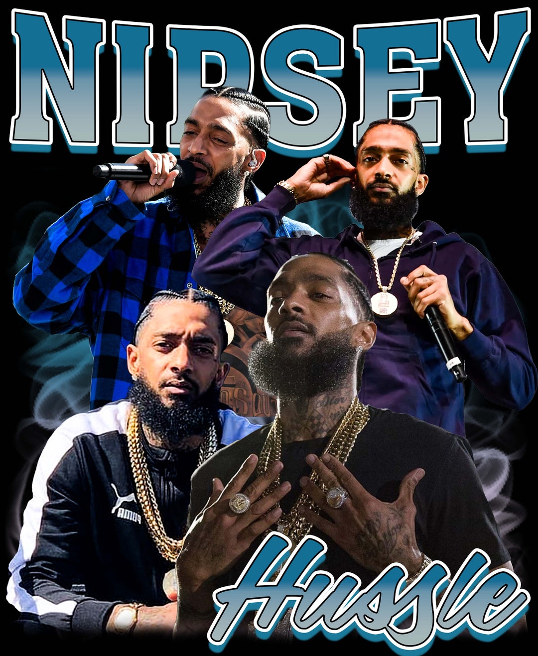 Nipsey Hussle PNG T-SHIRT |rap Tee Jumbo Graphic Print Savage Mode ...