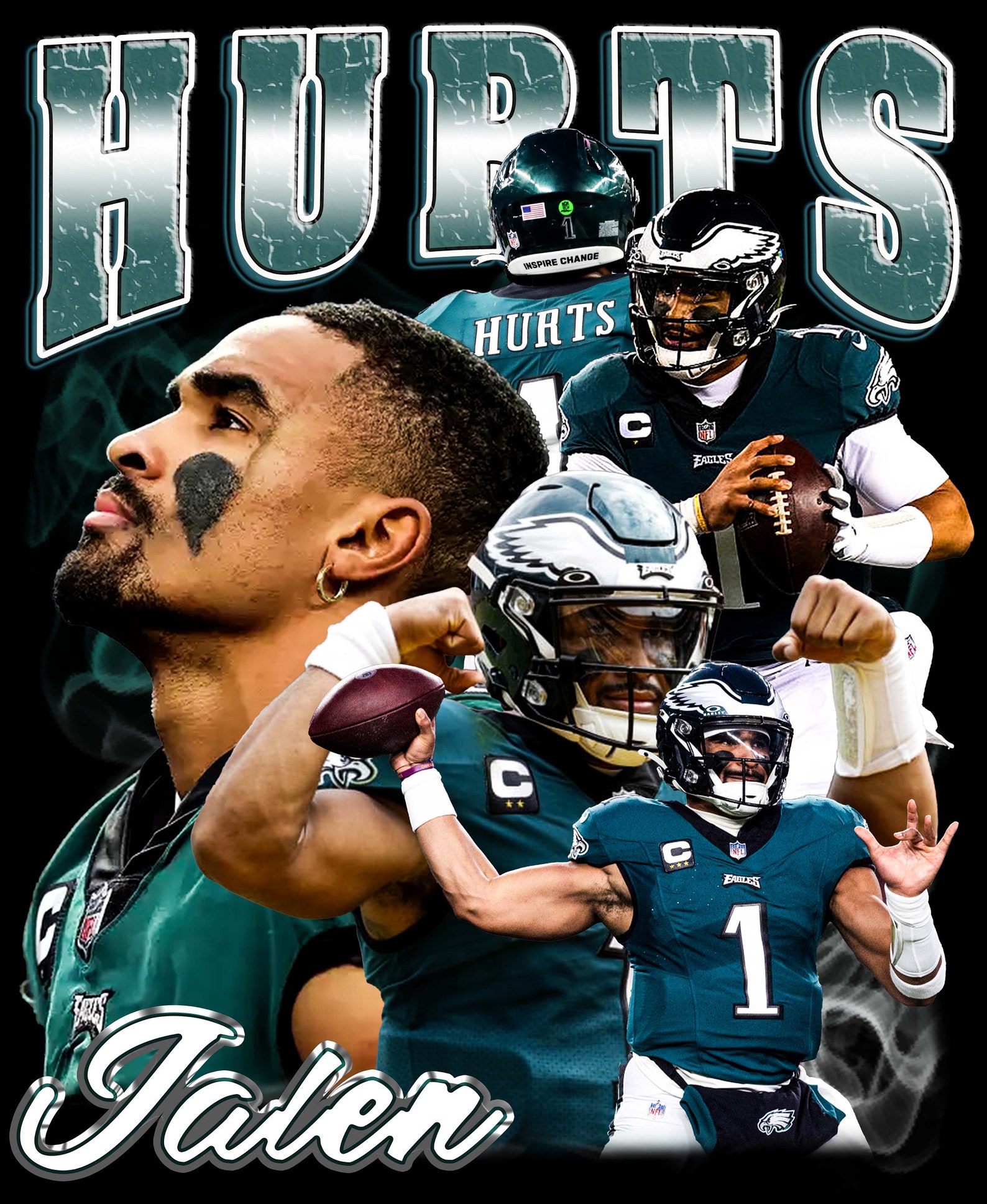 Jalen Hurts T Shirt Design PNG Instant Download 300 Dpi - Etsy