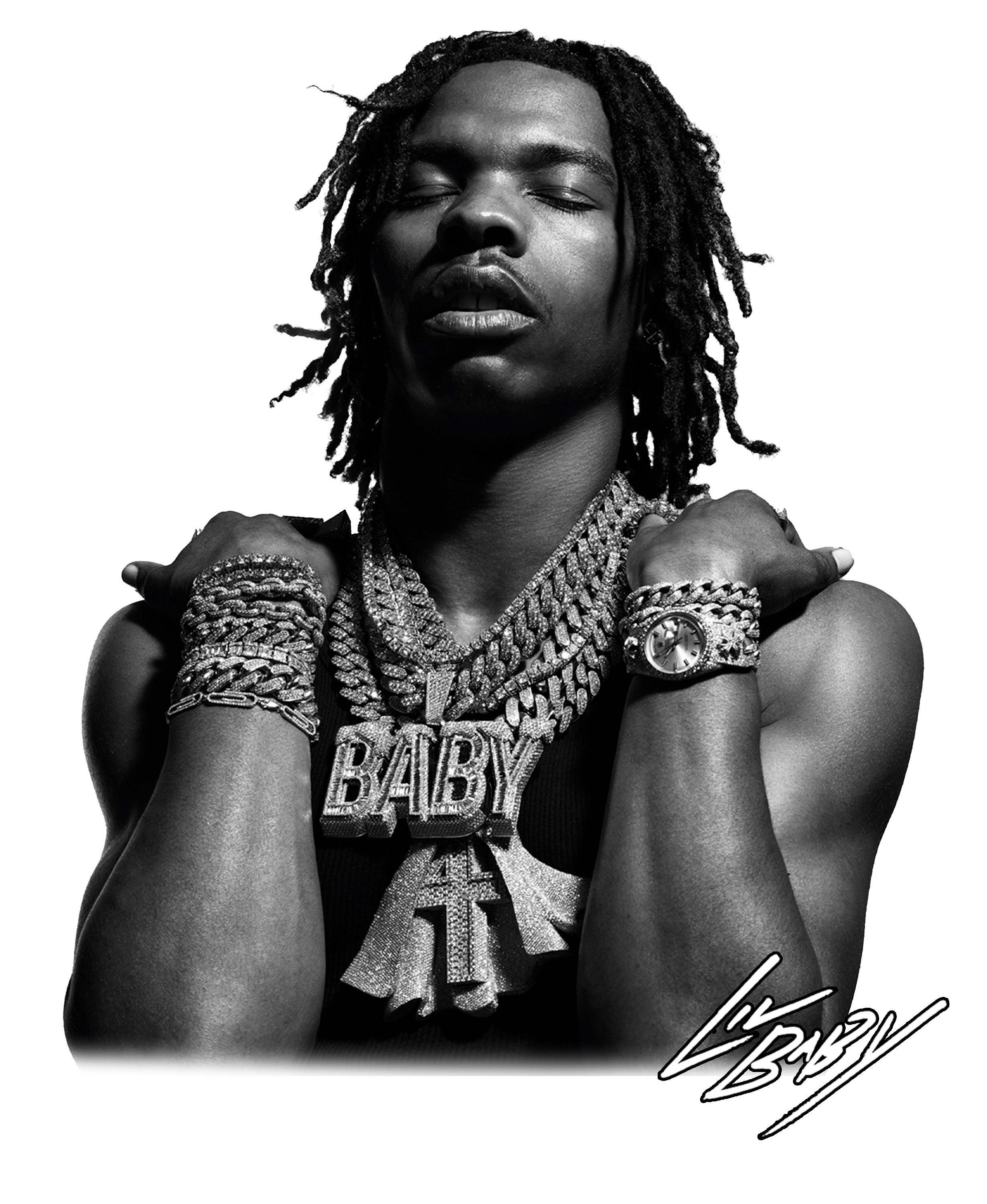 Lil Baby PNG T-SHIRT rap Tee Jumbo Graphic Print Savage Mode rare Hip ...