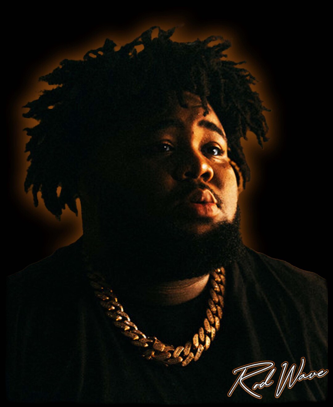 Rod Wave PNG T-SHIRT |rap Tee Jumbo Graphic Print Savage Mode |rare Hip ...