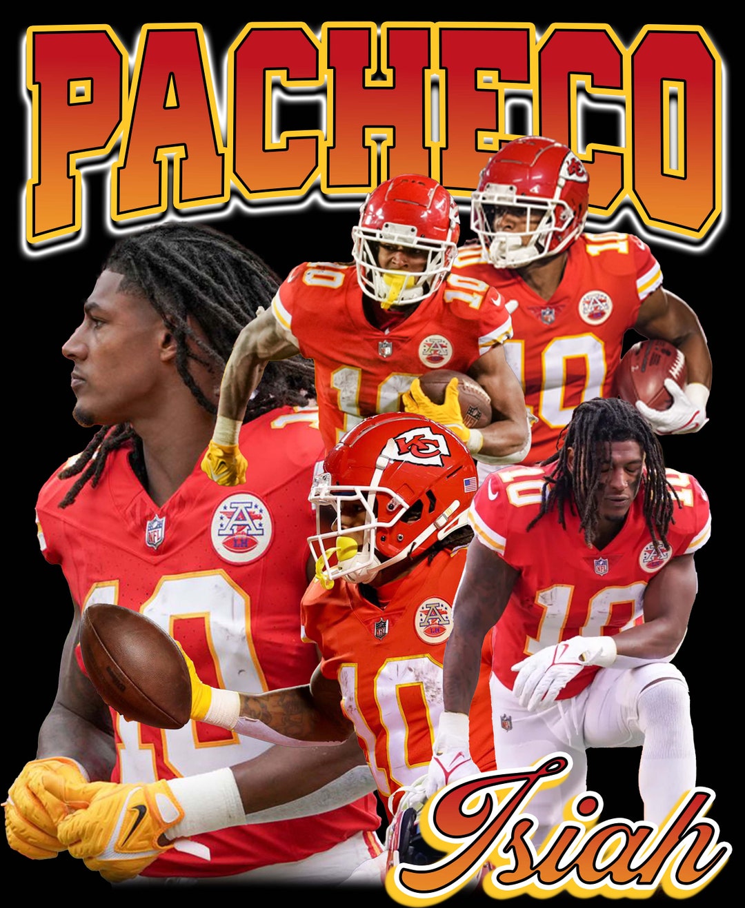 Isiah Pacheco T Shirt Design PNG Instant Download 300 Dpi - Etsy