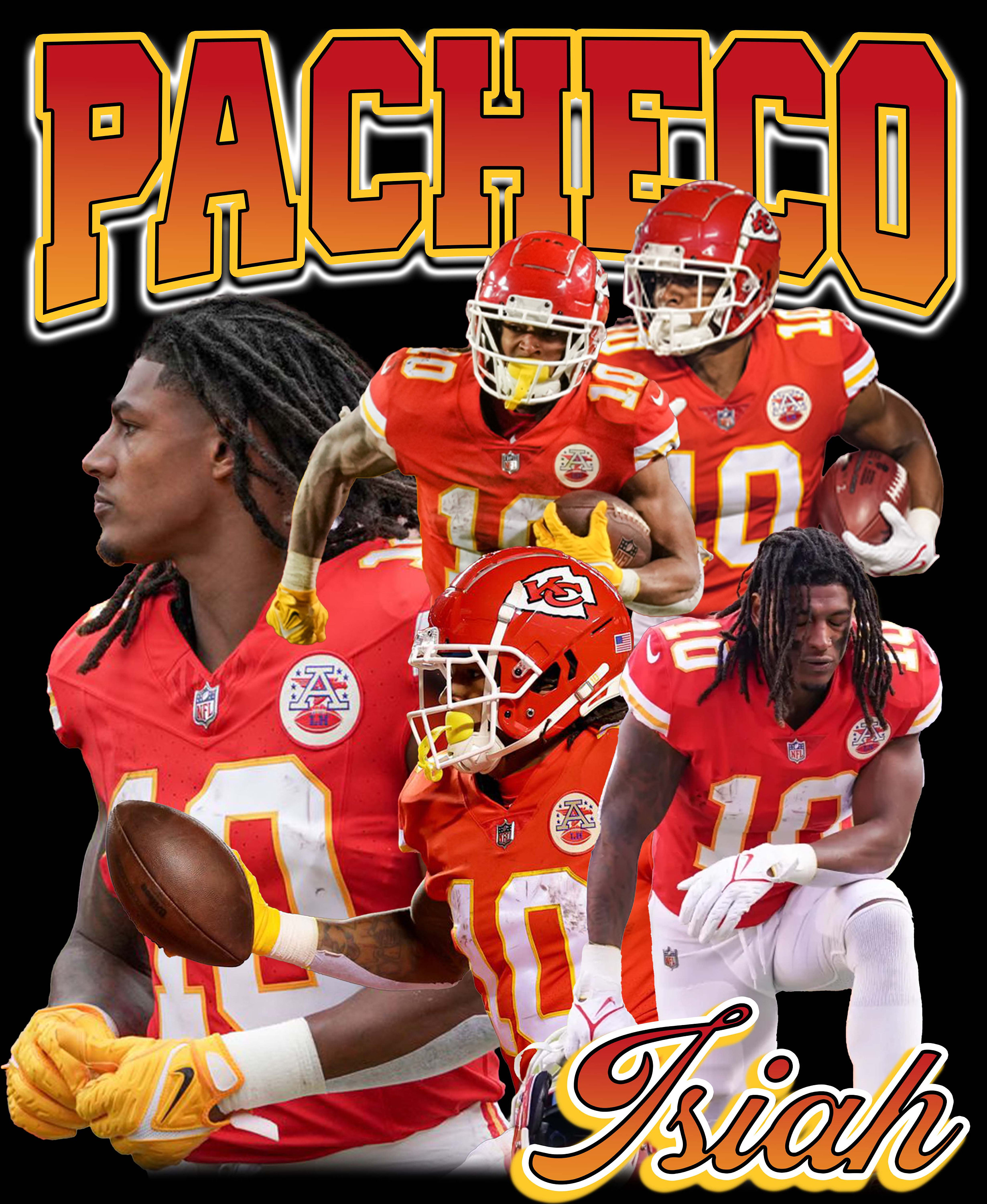 Isiah Pacheco T Shirt Design PNG Instant Download 300 Dpi - Etsy