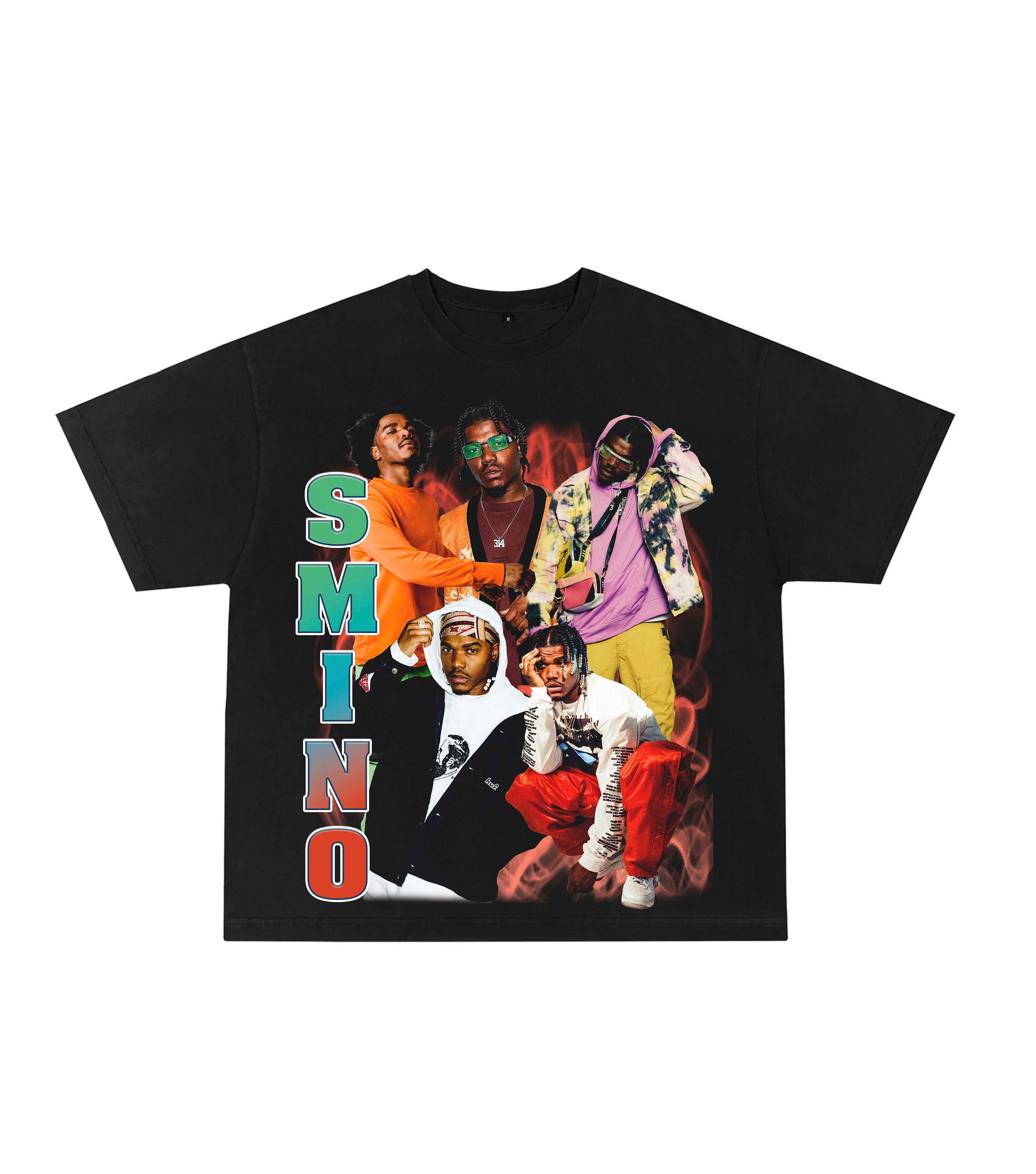Smino PNG T-SHIRT rap Tee Jumbo Graphic Print Savage Mode rare Hip Hop ...