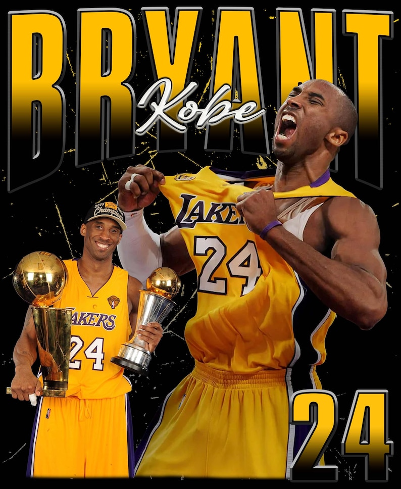 Ready to Print Kobe Bryant T Shirt Design PNG Instant Download 300 Dpi ...