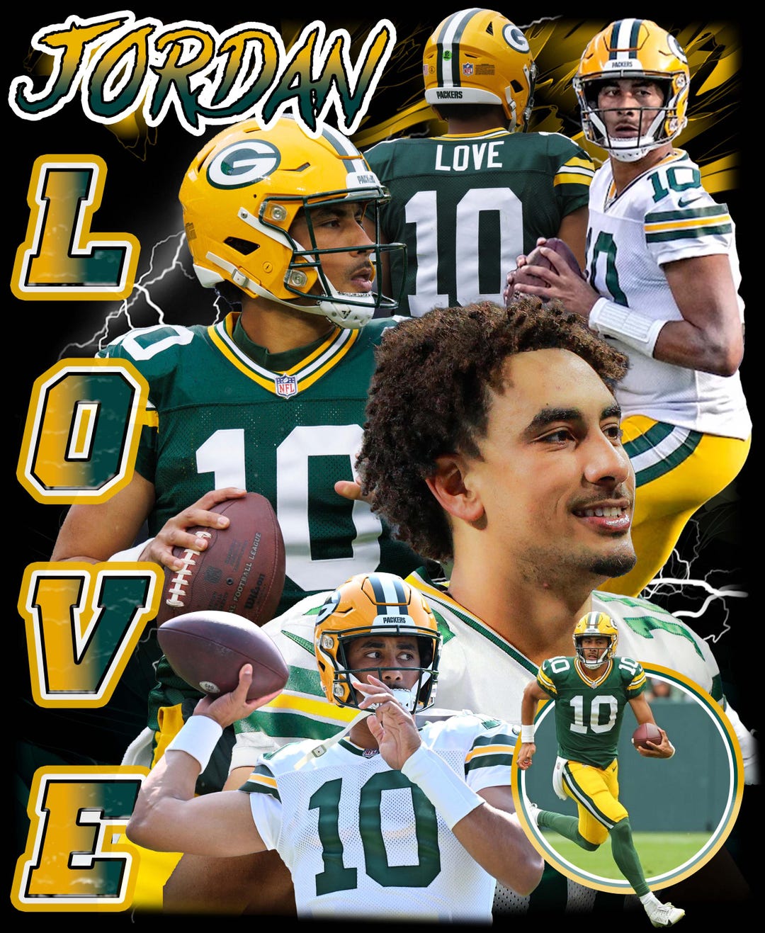 Jordan Love T Shirt Design PNG Instant Download 300 Dpi - Etsy