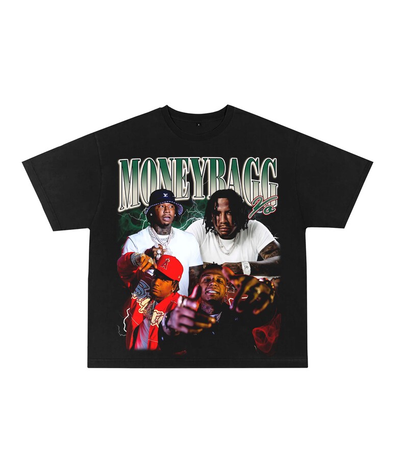 Moneybagg Yo PNG T-SHIRT |rap Tee Jumbo Graphic Print Savage Mode |rare ...