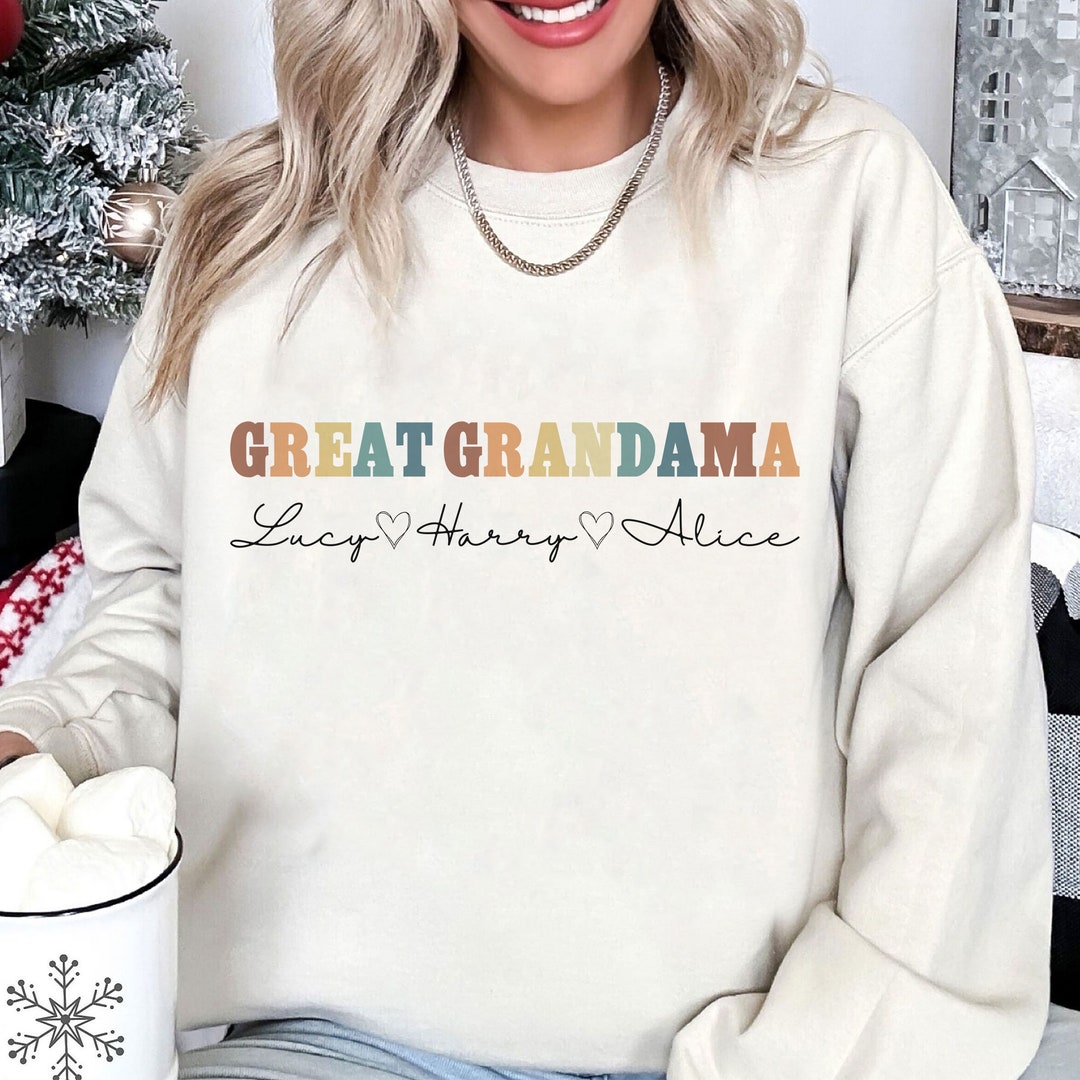 Personalized Great Grandma Sweatshirt With Names Great Grandma