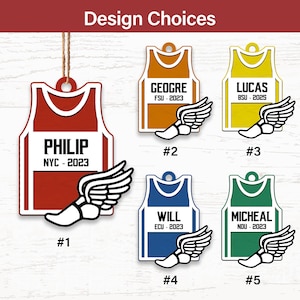 Track and Field Ornament, Cross Country Wood Ornament, Track Ornament ...