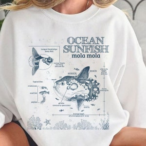 Ocean Sunfish Anatomy T-shirt, Mola Mola Tshirt, Science Sweatshirt ...