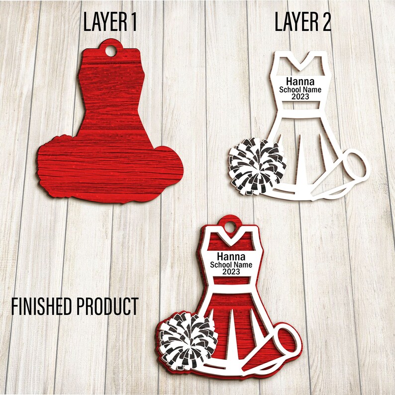 Personalized Cheerleader Ornament, Cheer Ornaments for Christmas Tree ...