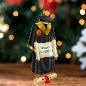 Class of 2024 Ornament - Grad Gown Graduation Girl Boy Personalized ...