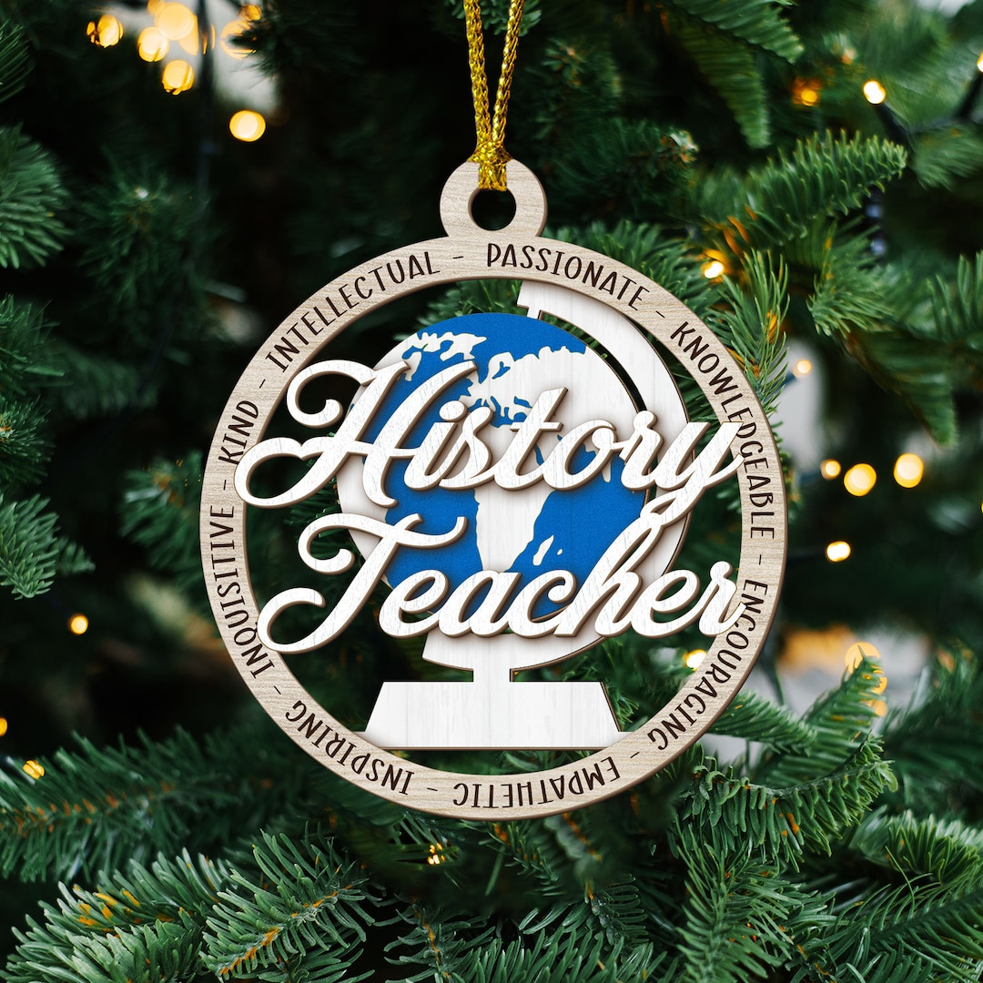 History Teacher Ornament, History Teacher Gifts, History Teacher ...