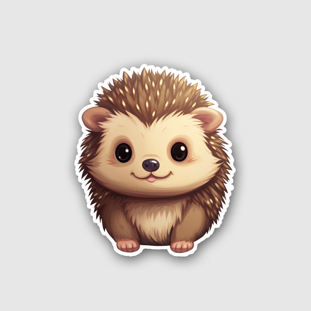 Hedgehog Sticker Cute Hedgehog Kawaii Hedgehog Stickers - Etsy