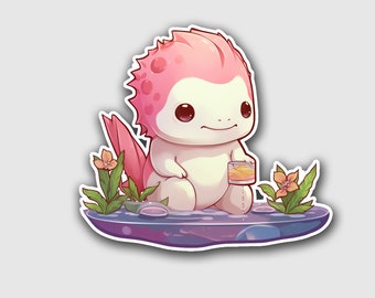 Rainbow Axolotl Sticker - Etsy