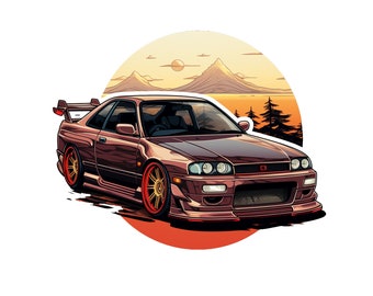 Twin Turbo Script Vinyl Decal Sticker JDM Car Window - Etsy