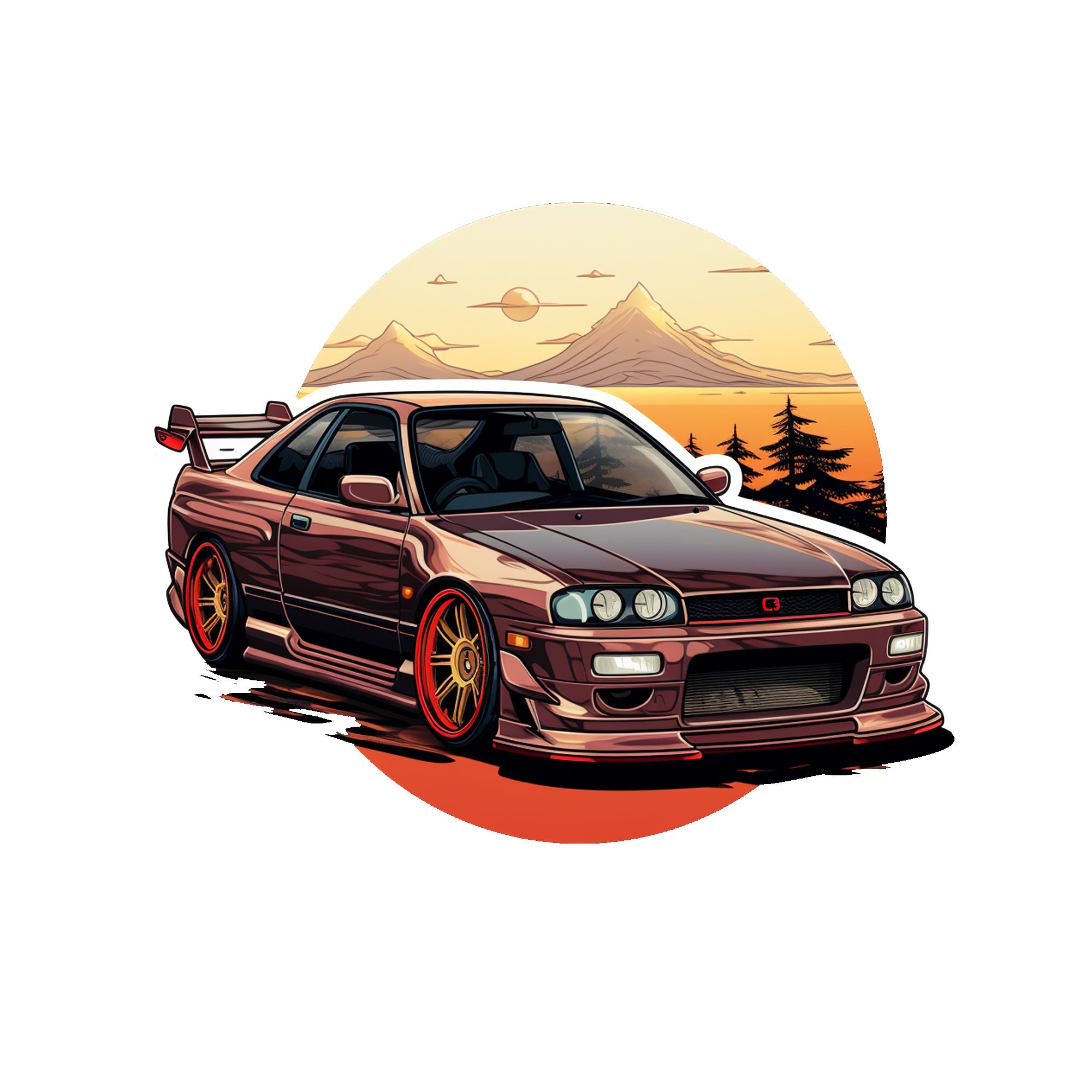 JDM Car Stickers Car Enthusiast Sticker Japanese Car Sticker R33 GTR ...