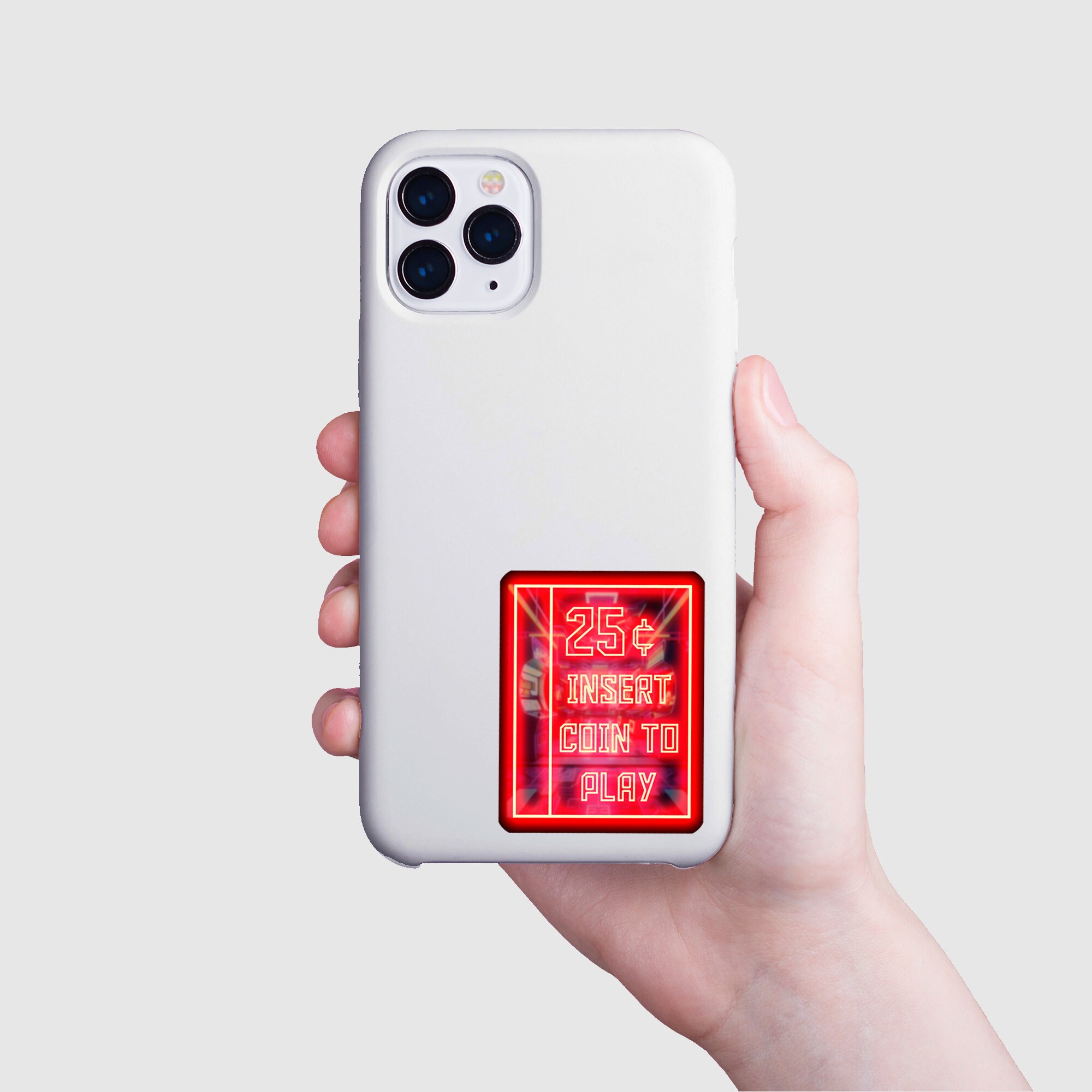 Retro Arcade Sticker Old School Gaming Neon Play Button - Etsy