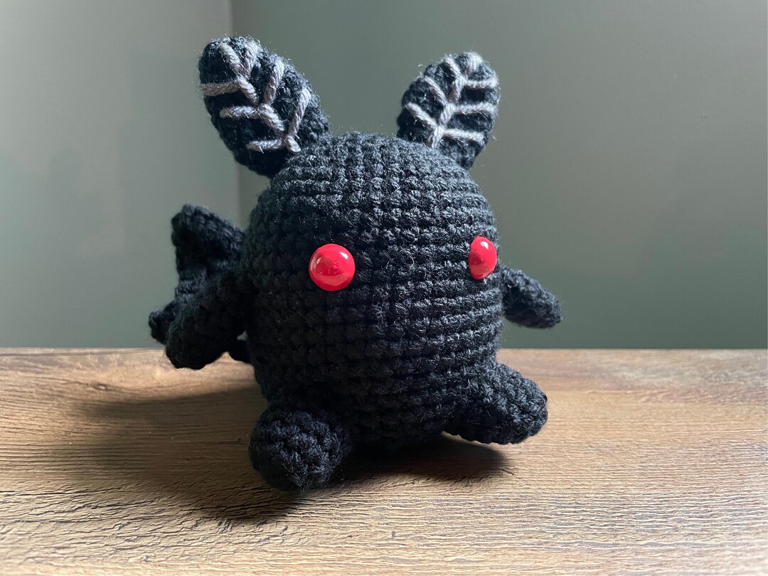Chibi Mothman Crocheted Amigurumi Stuffed Animal - Etsy