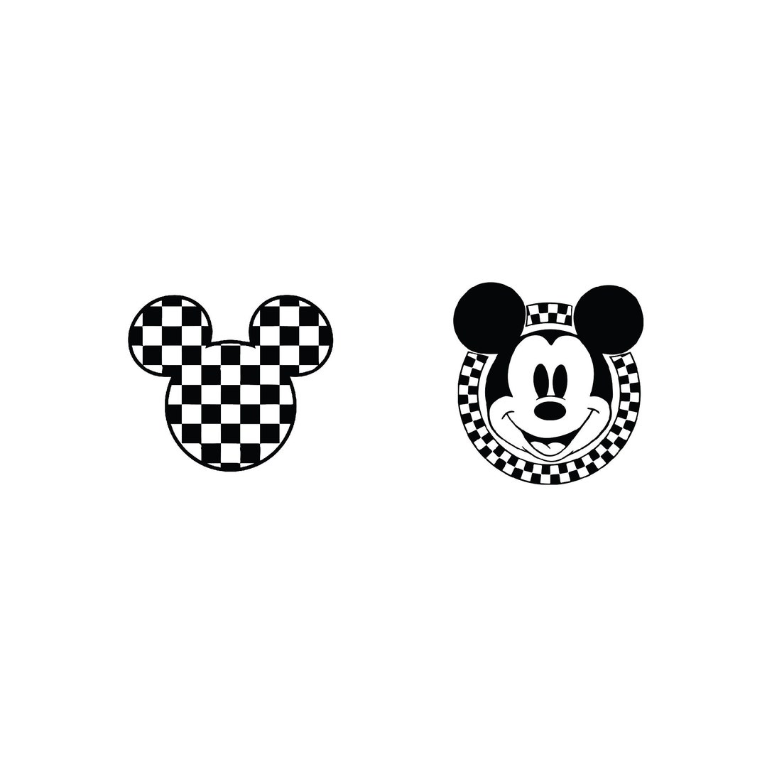 Checkered Mickeyy Svg Png, Checkered Mouse, Mouse and Friends Checkered ...