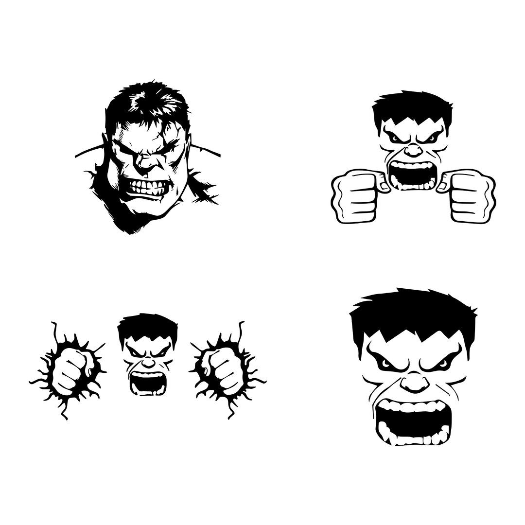 Hulk Face Svg,hulk Hands Svg Cut Files, Hulk Svg, Hulk Fist Svg, Hulk ...