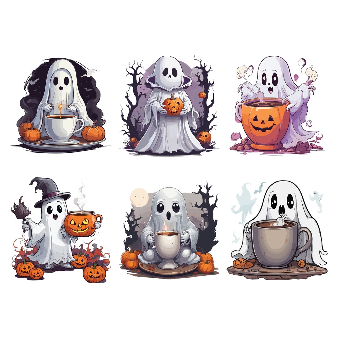 Retro Halloween Bundle PNG SVG, Halloween Vector, Ghost PNG Svg ...