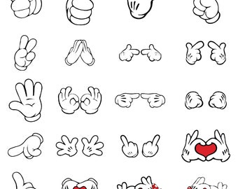 Mouse Hands Svg, Mouse Hands Clipart Svg, Mouse Gloves Svg, Mouse Hands ...