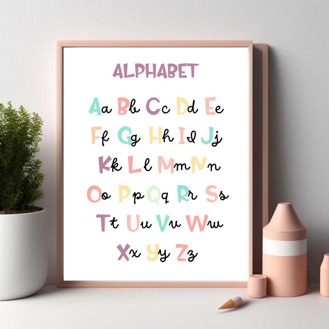 Alphabet Poster, |DIGITAL PRINT|, Cute Print, Wall Decor, Classroom ...