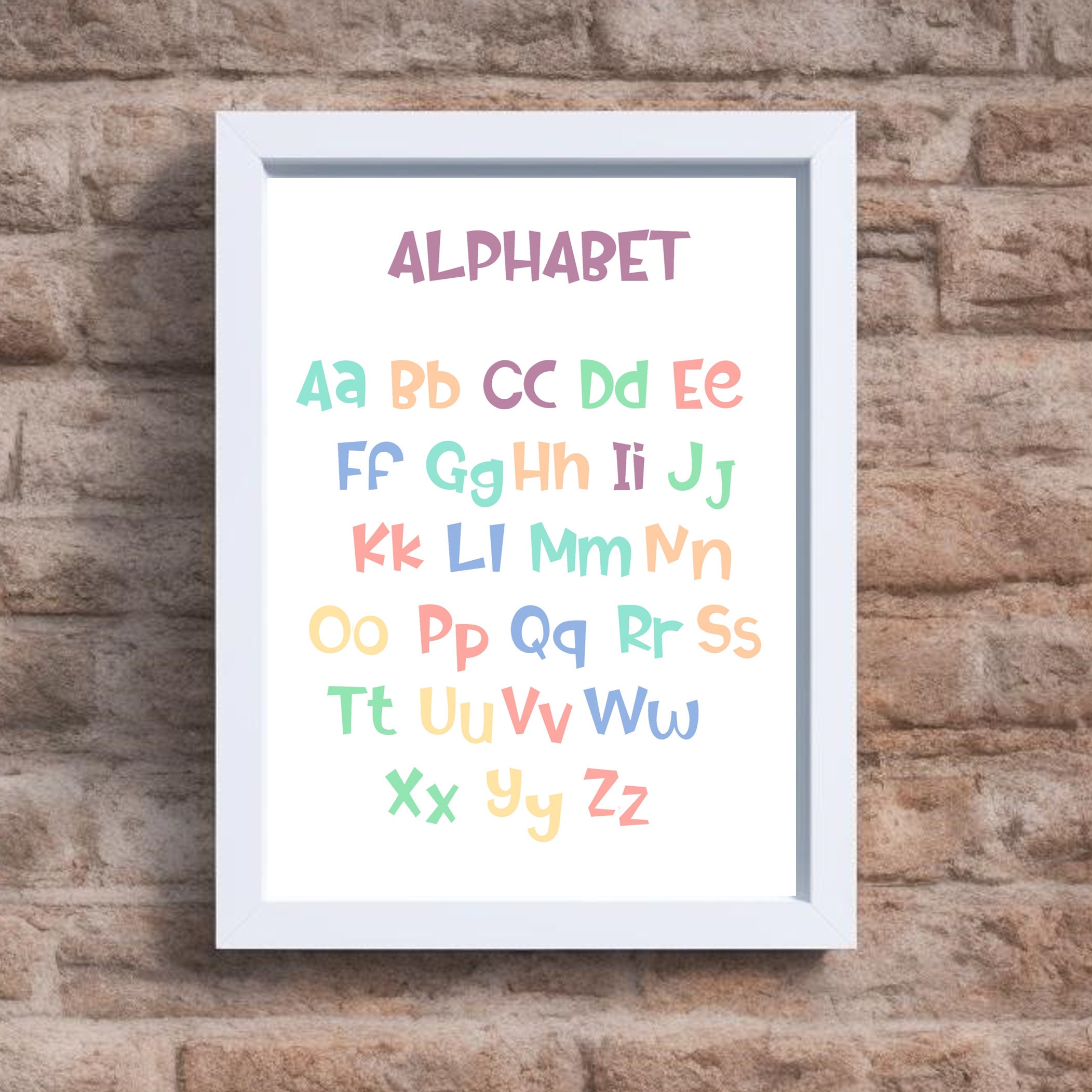 Alphabet Poster, DIGITAL PRINT, Cute Print, Wall Decor, Classroom ...