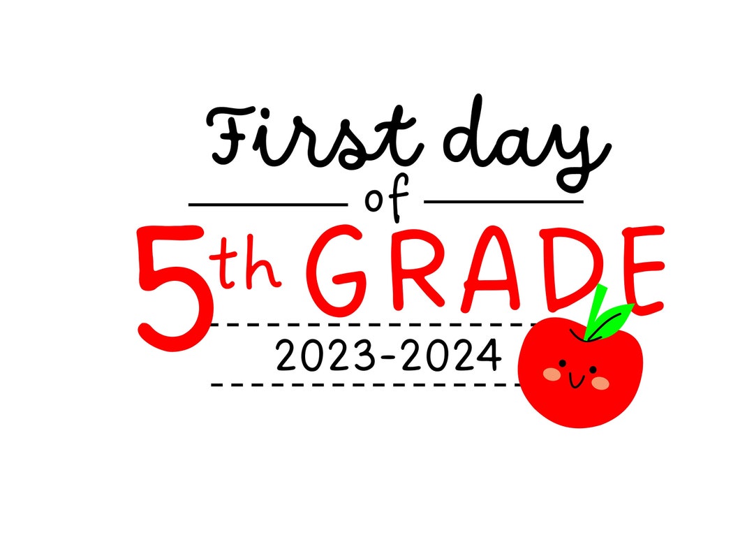First and Last Day of School Signs, |DIGITAL PRINT|, First Day of Fifth ...