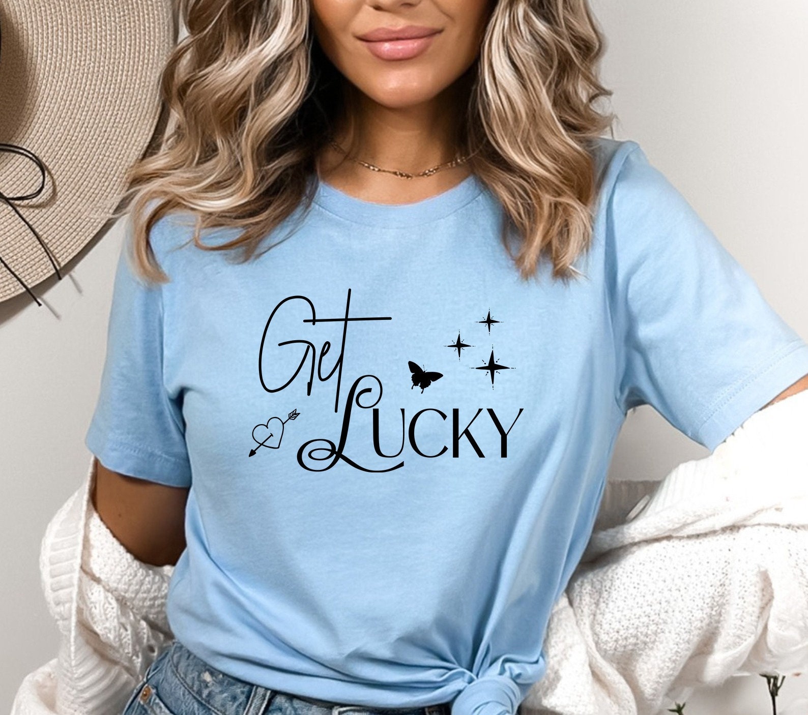 Get Lucky Svg Lucky Girl Svg Motivationel Quotes Svg St Etsy