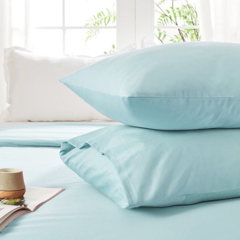 Light Blue Linen Solid/plain Duvet Cover, Organic & Soft Linen Quilt ...