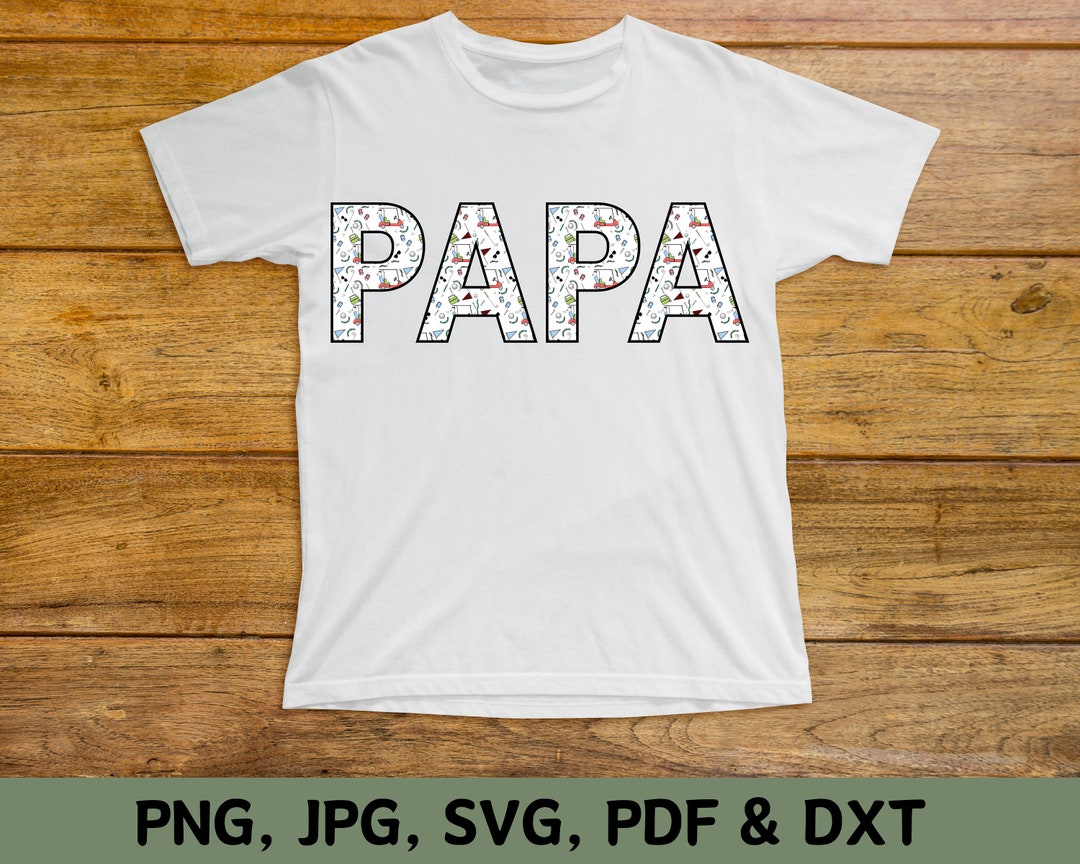 Papa Svg, Papa Png, Papa Sublimation, Papa T-shirt, Fathers Day Gift, Golf Svg, Papa Golf, Happy ...