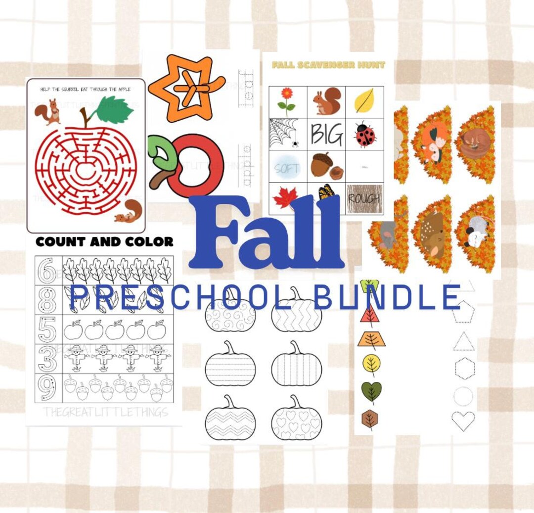 Fall Preschool/pre-k Bundle - Etsy