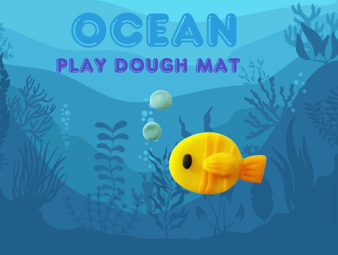 Ocean Play Dough Mat - Etsy