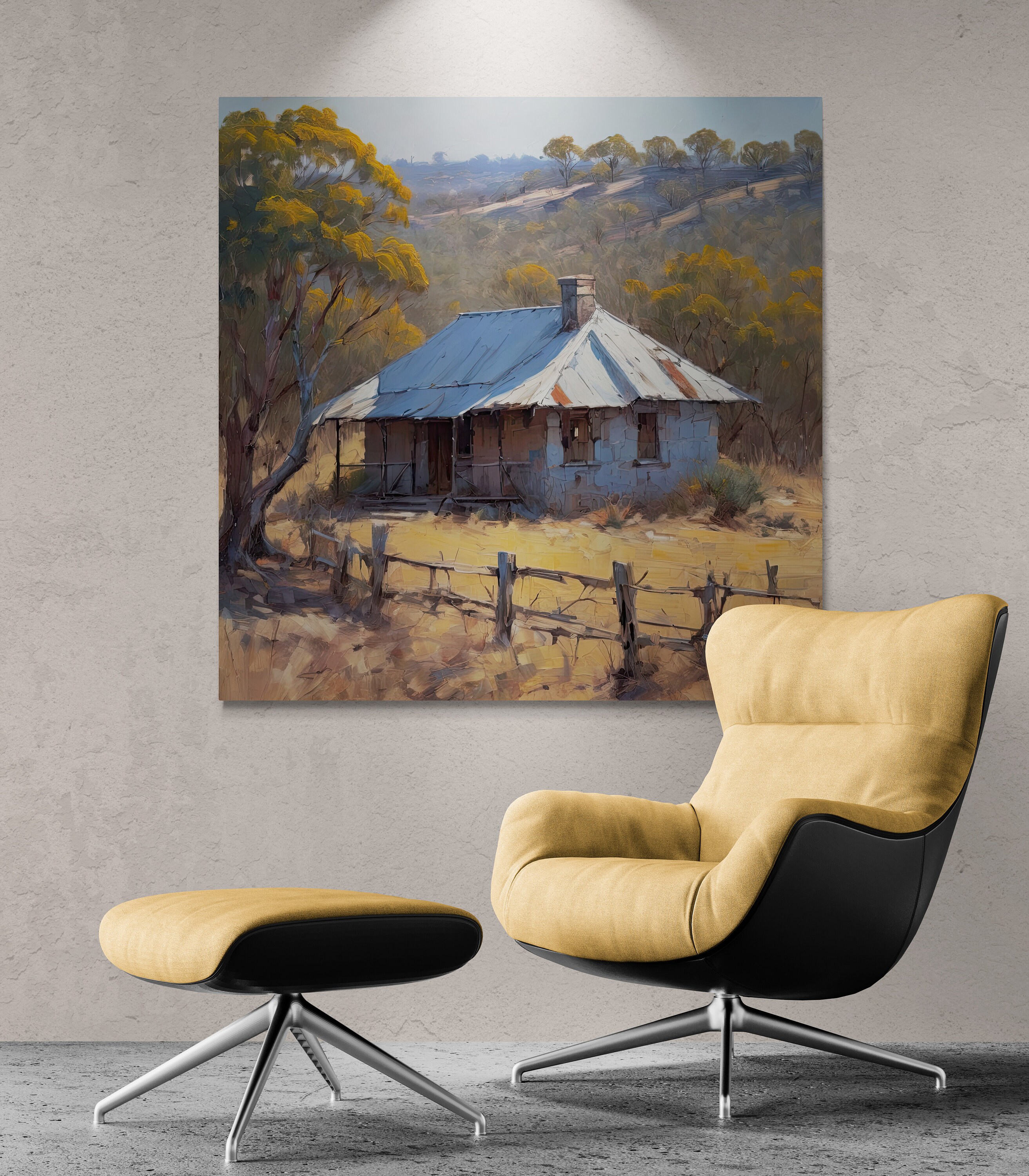 Australian Art Stretched Canvas Outback Homestead Print Bush Landscape ...