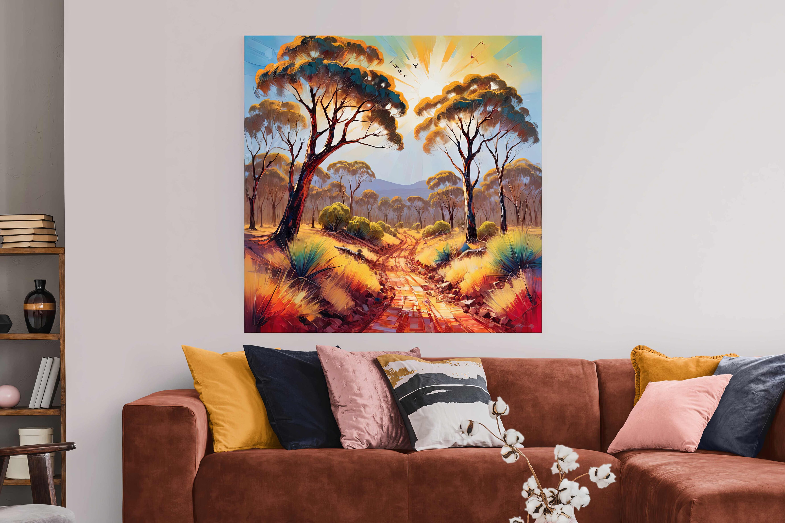 Australian Landscape Outback Art, Oil Paint Style Canvas Wall Art ...